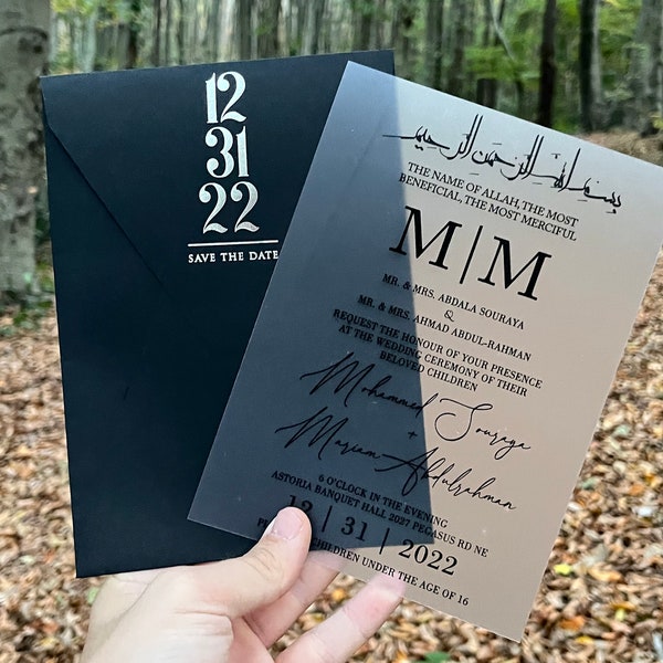 Clear Wedding Invitation - Etsy