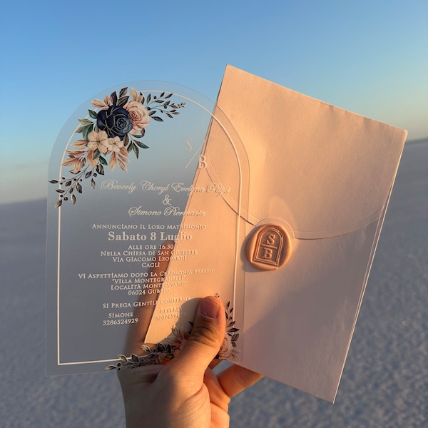 Acrylic Wedding Invitations - Etsy