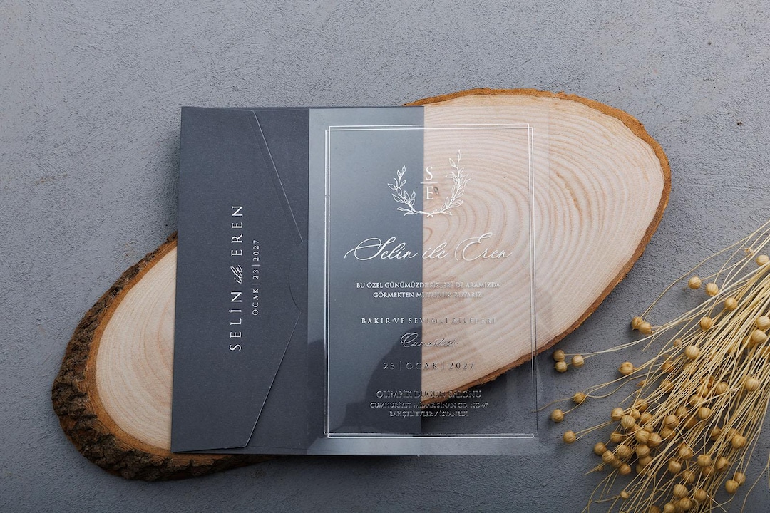 Acrylic Wedding Invitation, Personalized Clear Invitations, Sweet 16 ...