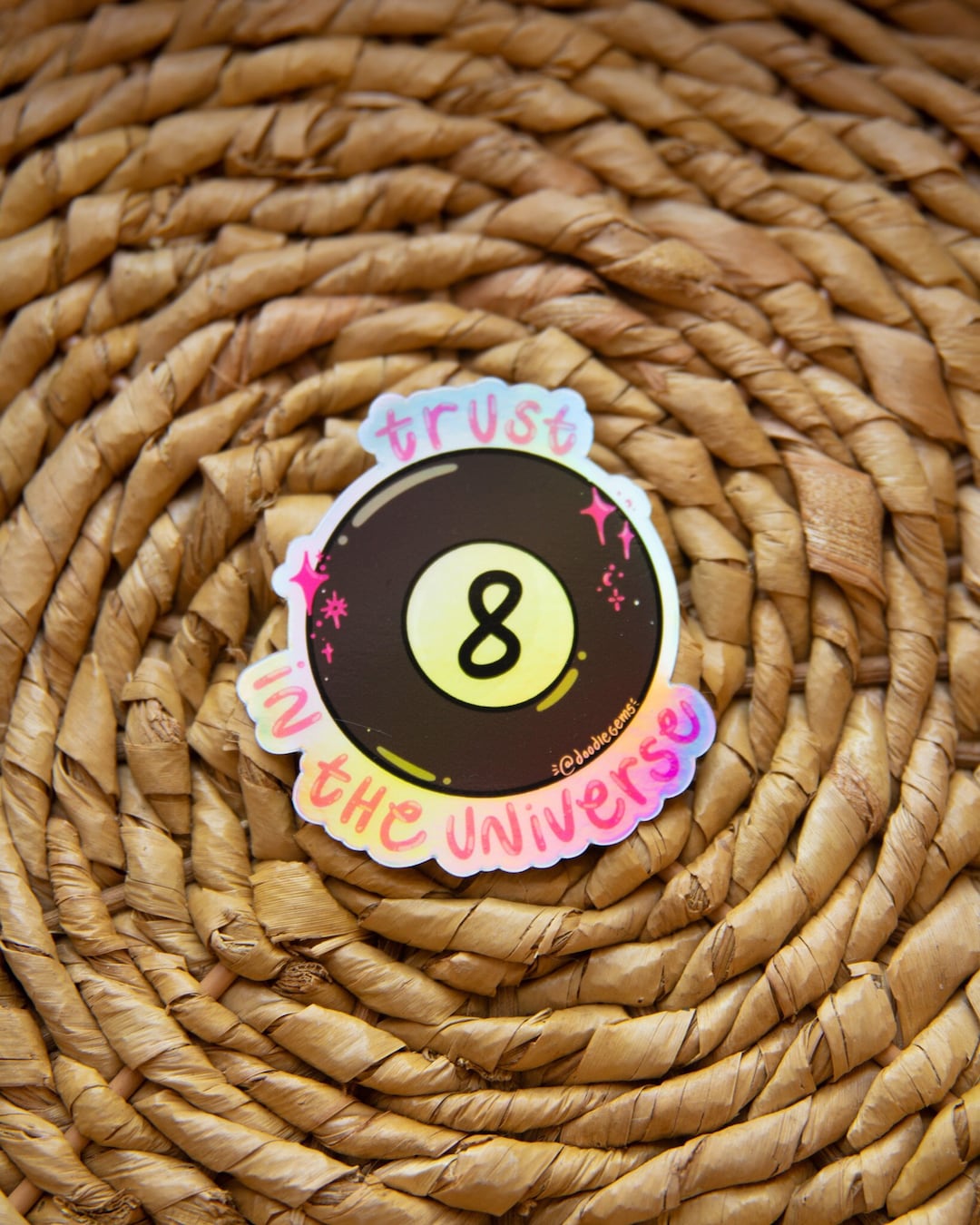 Trust in the Universe Holographic Sticker, Magic 8 Ball Sticker, Magic ...
