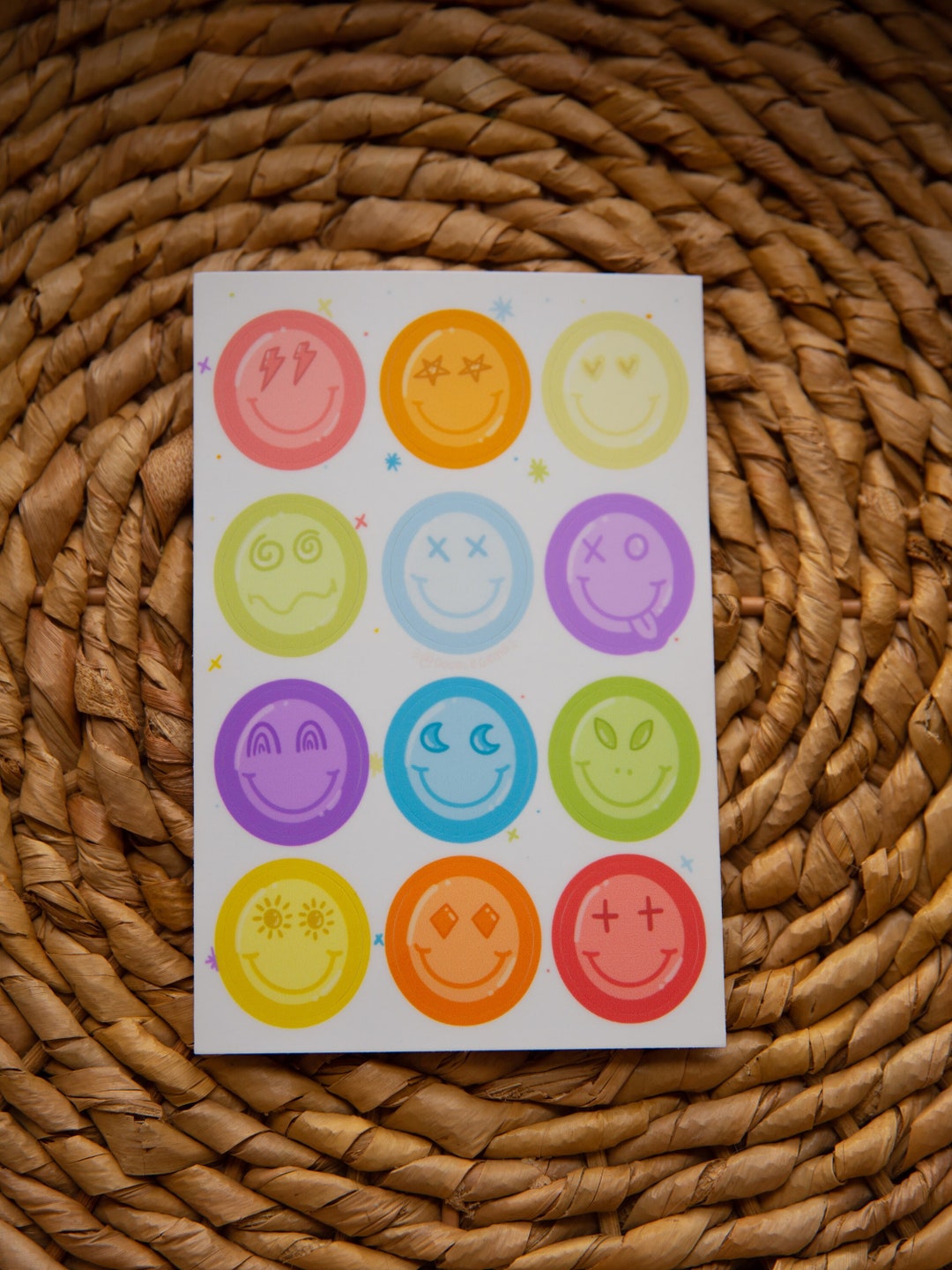 Smiley Sticker Sheet, Fun Sticker Sheet, Positive Sticker Sheet ...