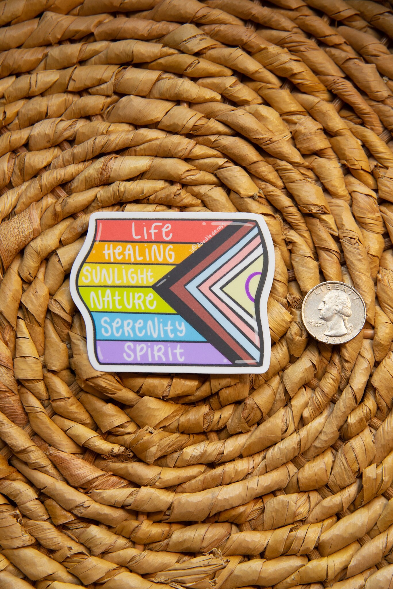 Inclusive Pride Flag Sticker, Pride Flag Meanings Sticker, Pride ...