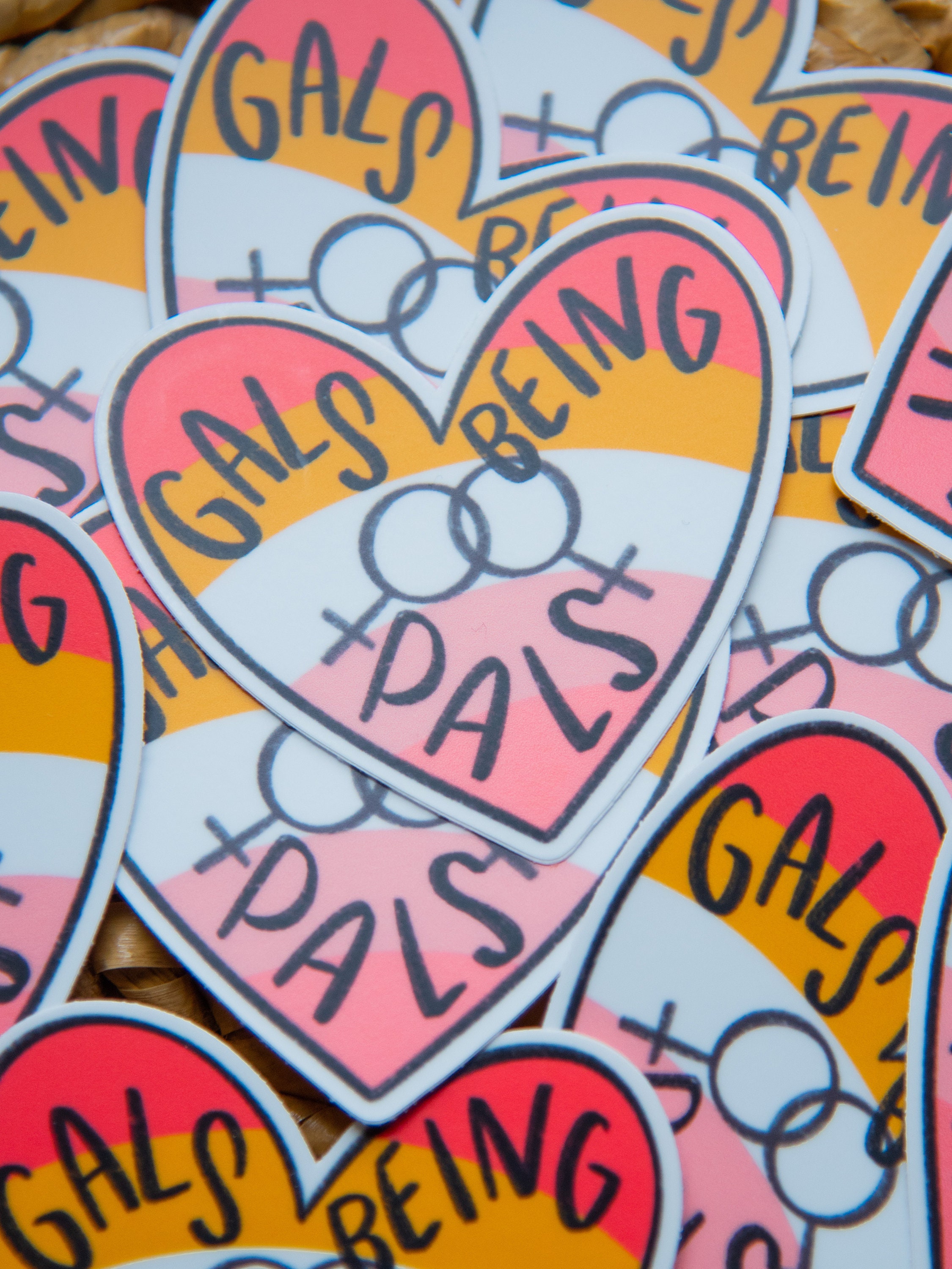Gals Being Pals Sticker Lesbian Sticker Sapphic Sticker - Etsy
