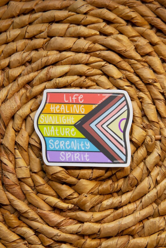 Inclusive Pride Flag Sticker Pride Flag Meanings Sticker | Etsy