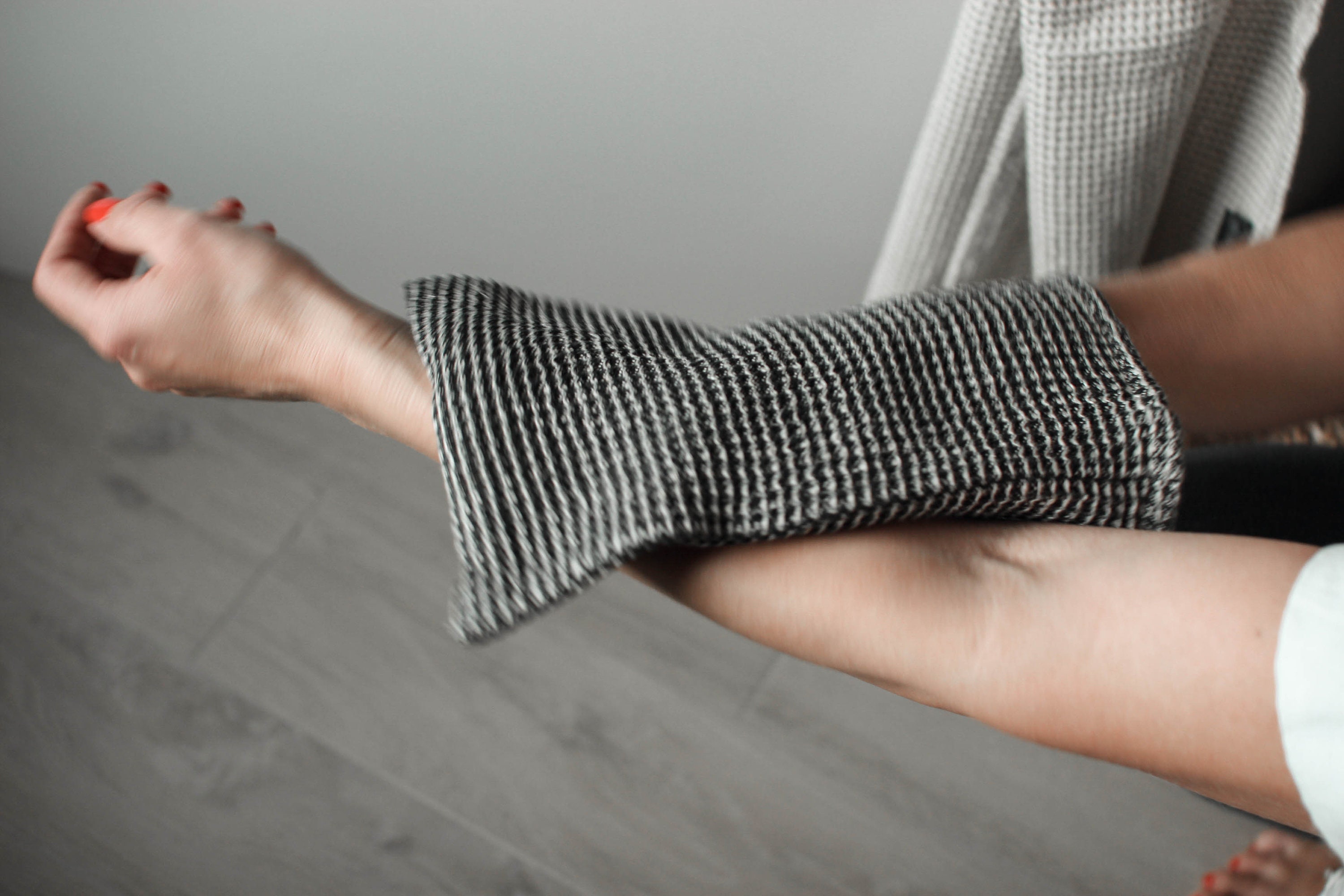 Waffle Linen Wash Mitten, Linen Shower Wash Mitten, Skin Massaging and ...