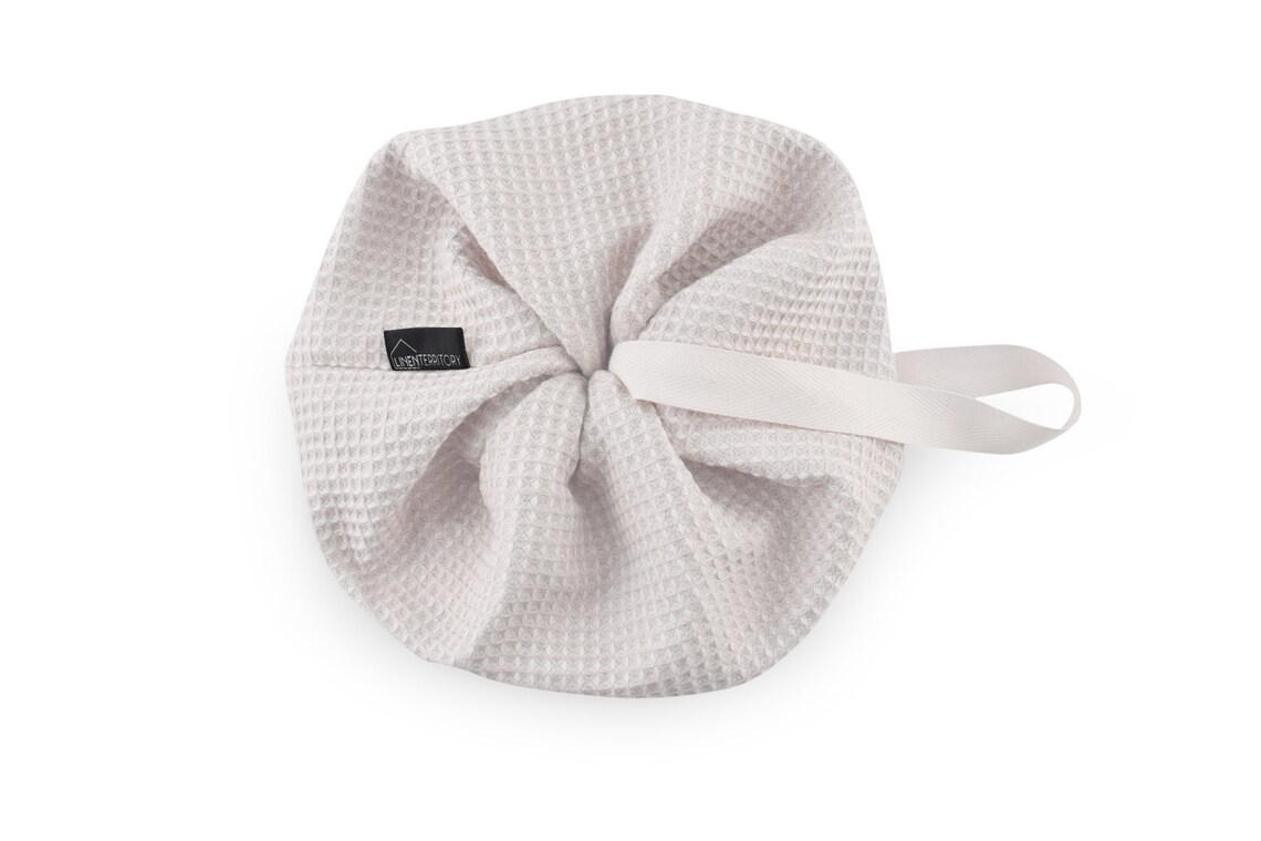 Washing Sponge, Linen Shower Puff, Waffle Linen Shower Puff, Skin ...