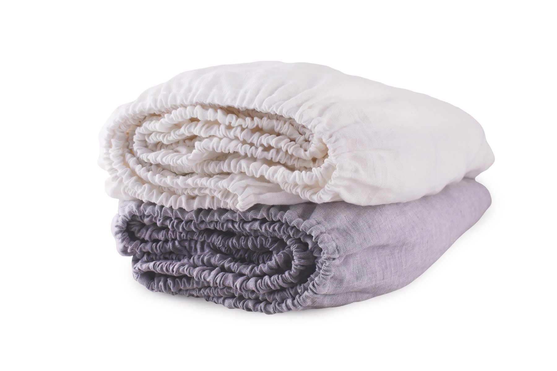 Linen Fitted Sheet, Washed Linen Bedding, Linen Washed Bed Fitted Sheet ...