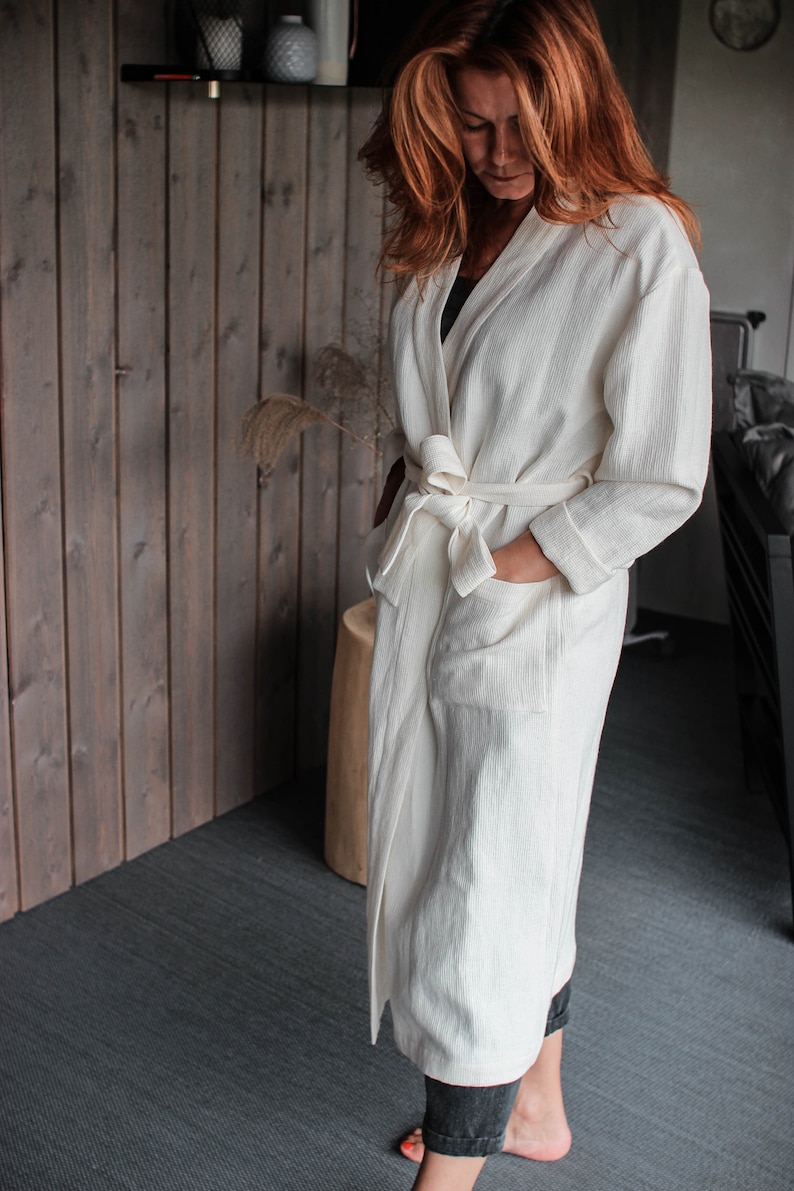 Robe for Women Linen Spa Robe Sauna Robe Long Robe for - Etsy