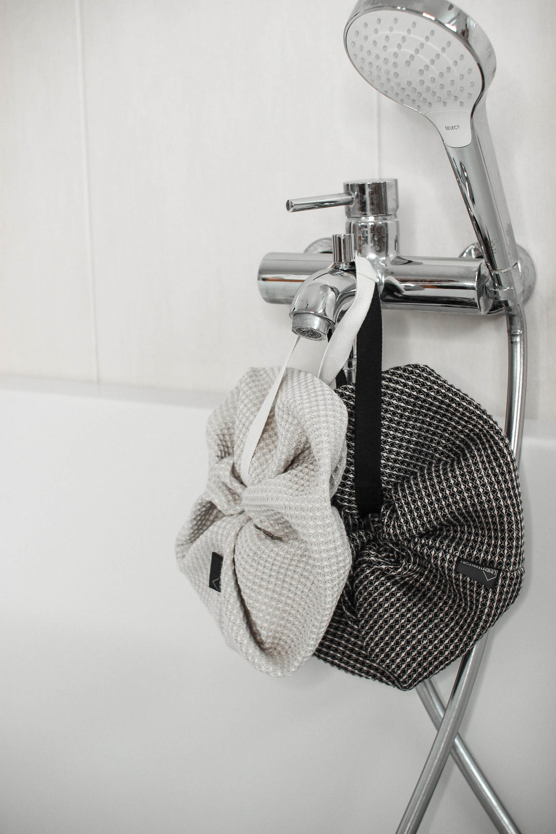 Washing Sponge, Linen Shower Puff, Waffle Linen Shower Puff, Skin ...