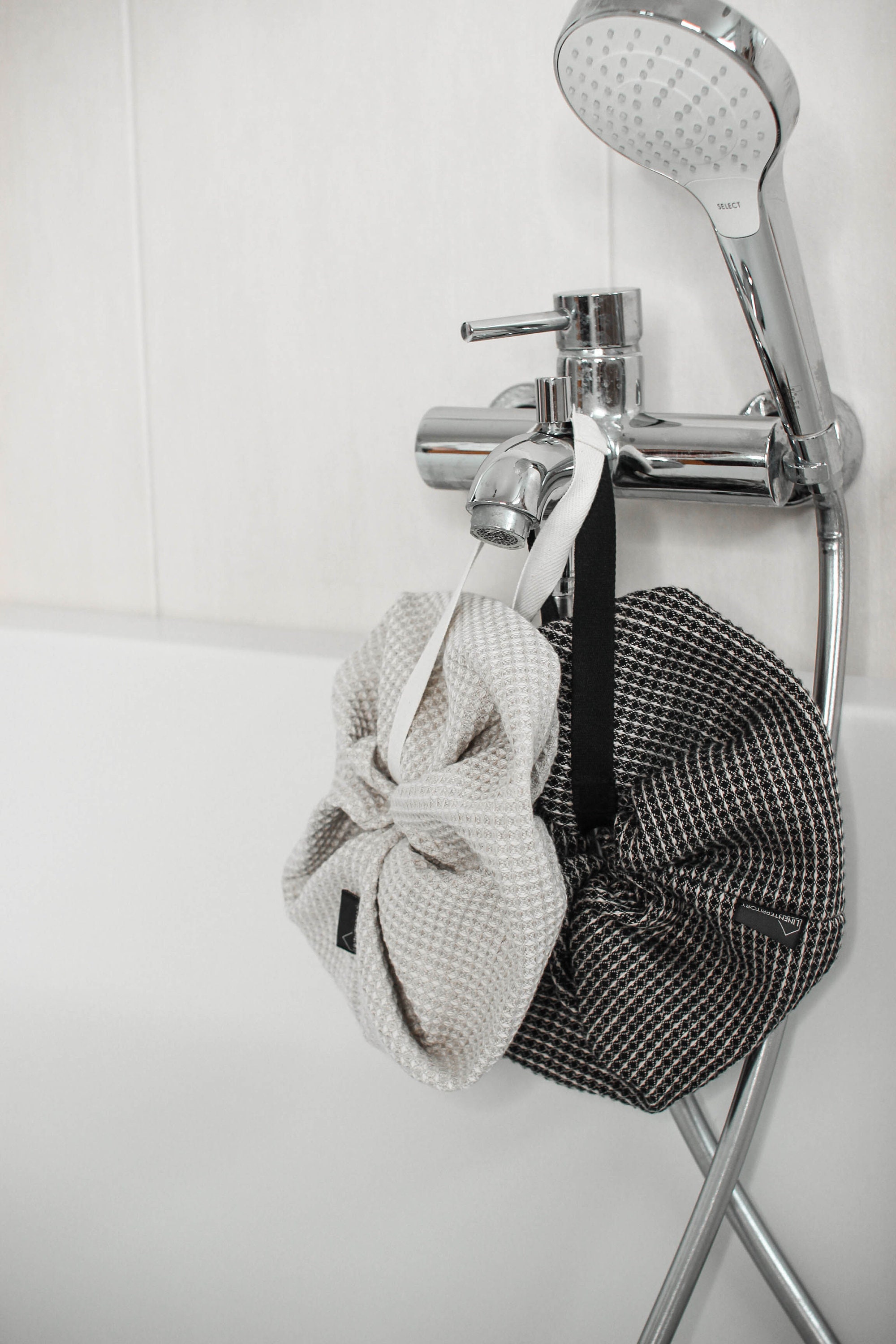 Washing Sponge, Linen Shower Puff, Waffle Linen Shower Puff, Skin ...