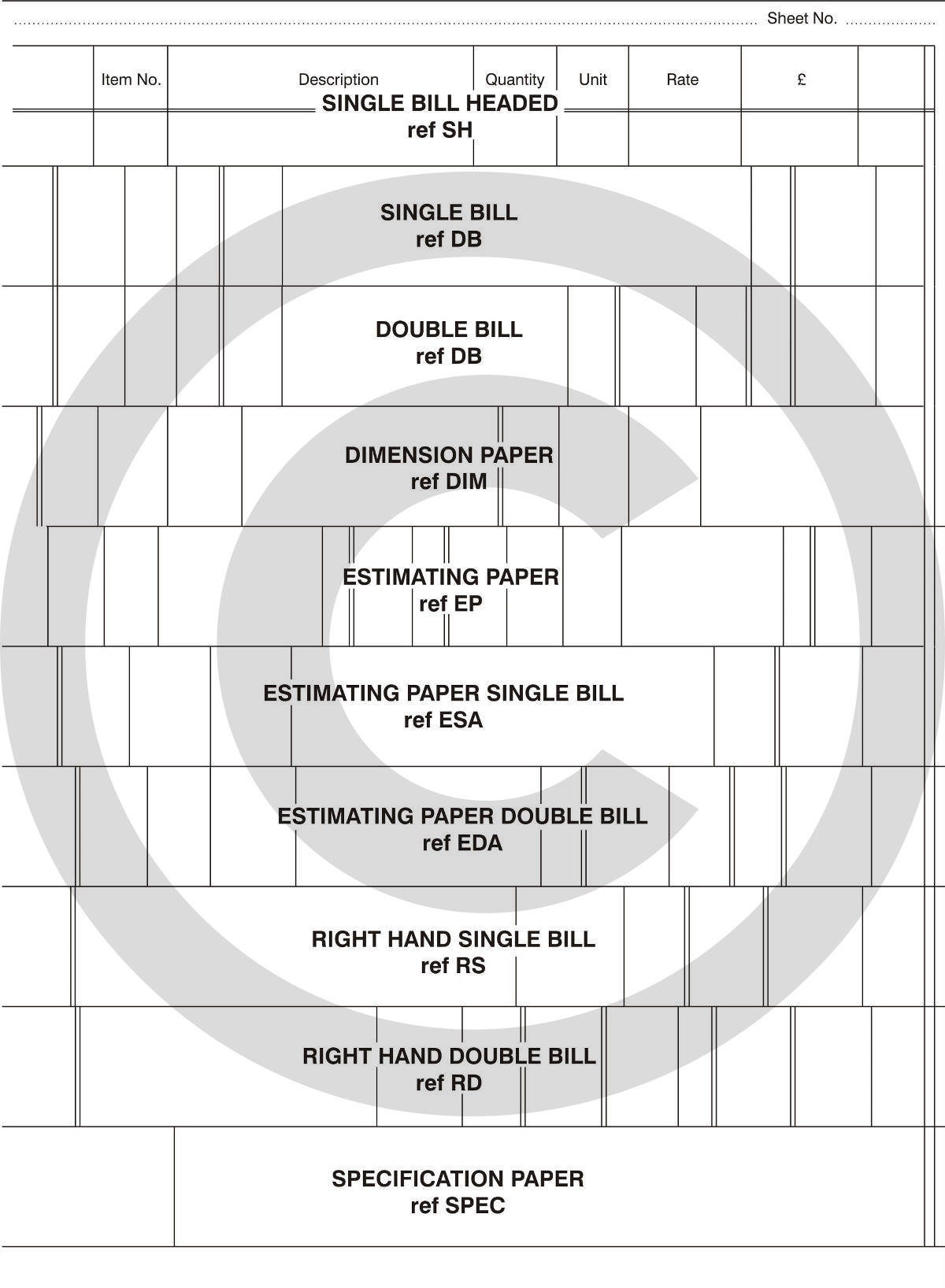 Quantity Surveyor Dimension Paper Customised - Etsy Canada