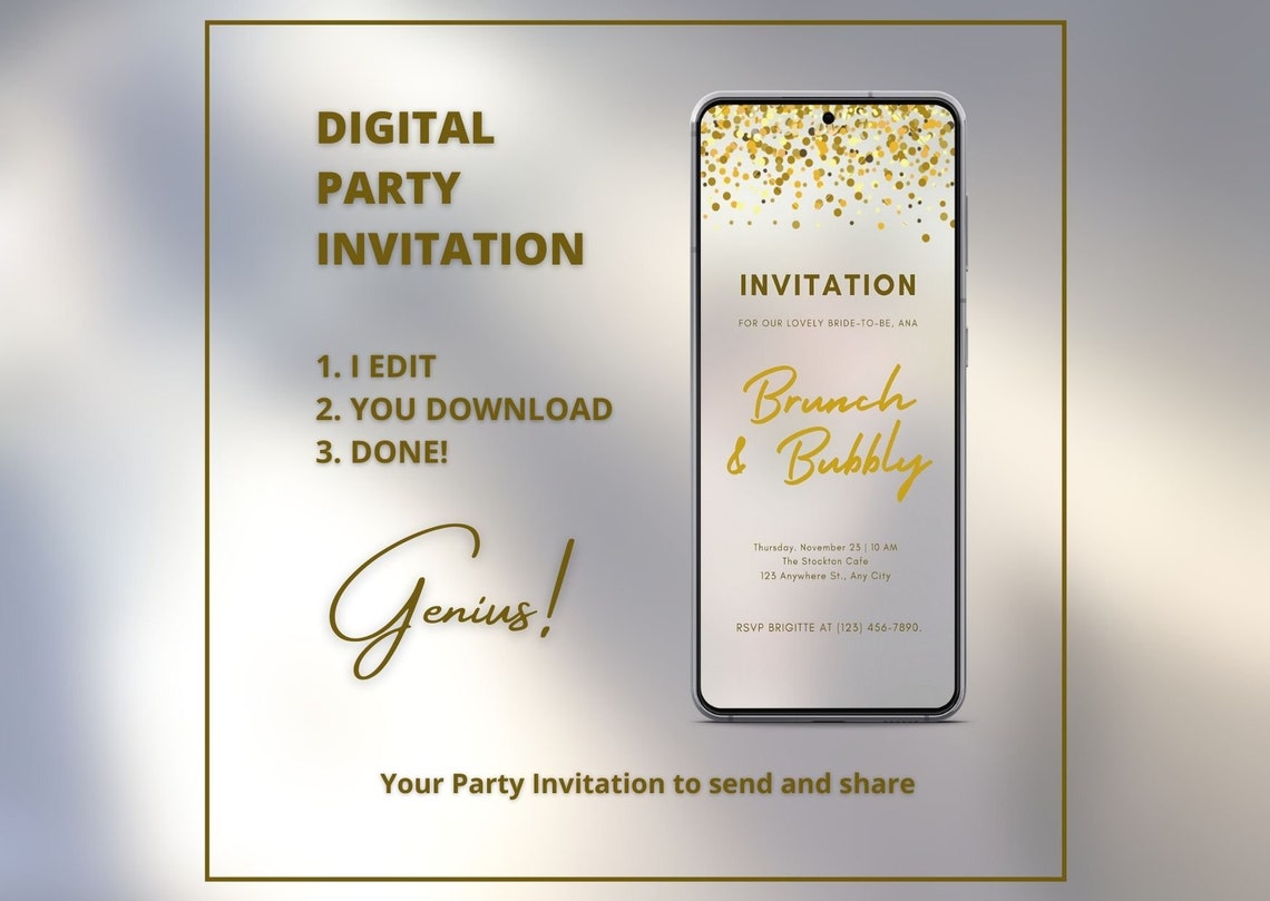 Customized SMS Party Invitation. Designed To Send Via | Etsy