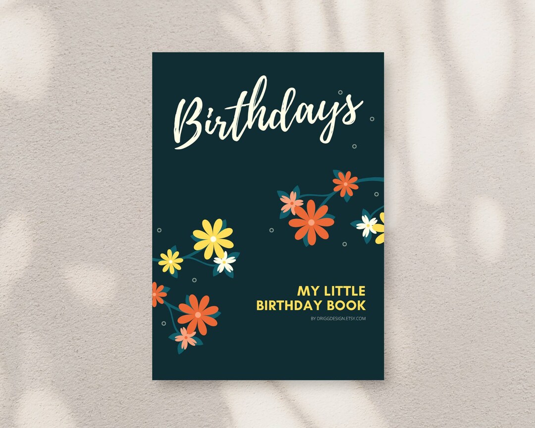 BIRTHDAY REMINDER BOOK Personalized Event Celebration Date Reminder ...