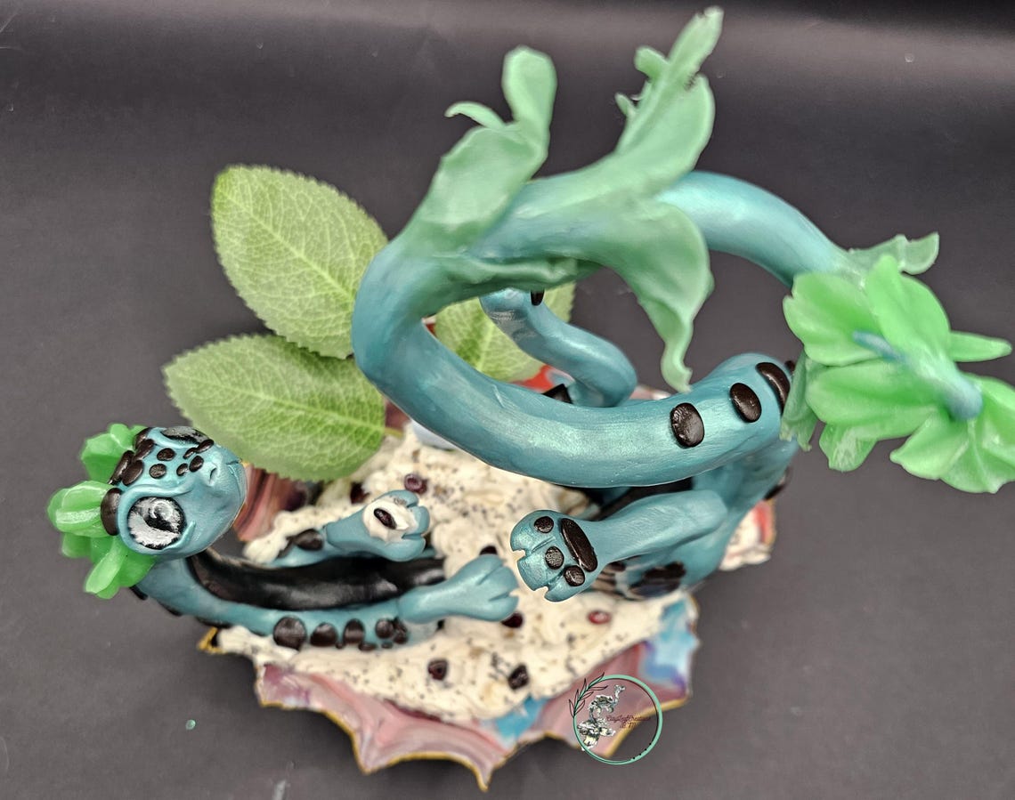 Chocolate Mint Dragon Figurine: Whimsical Holiday Drink Sculpture - Etsy