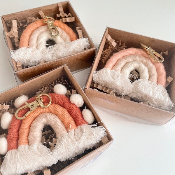 Macrame Keychain Boho Style - Etsy