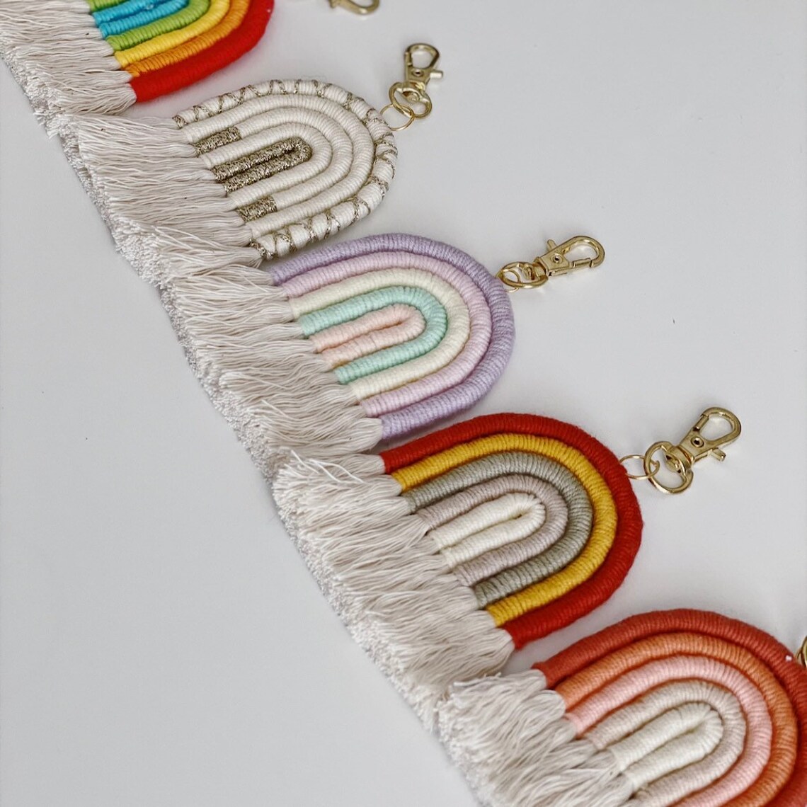 Customizable Rainbow Keychain Birthday Favor Wedding Gift Boho - Etsy