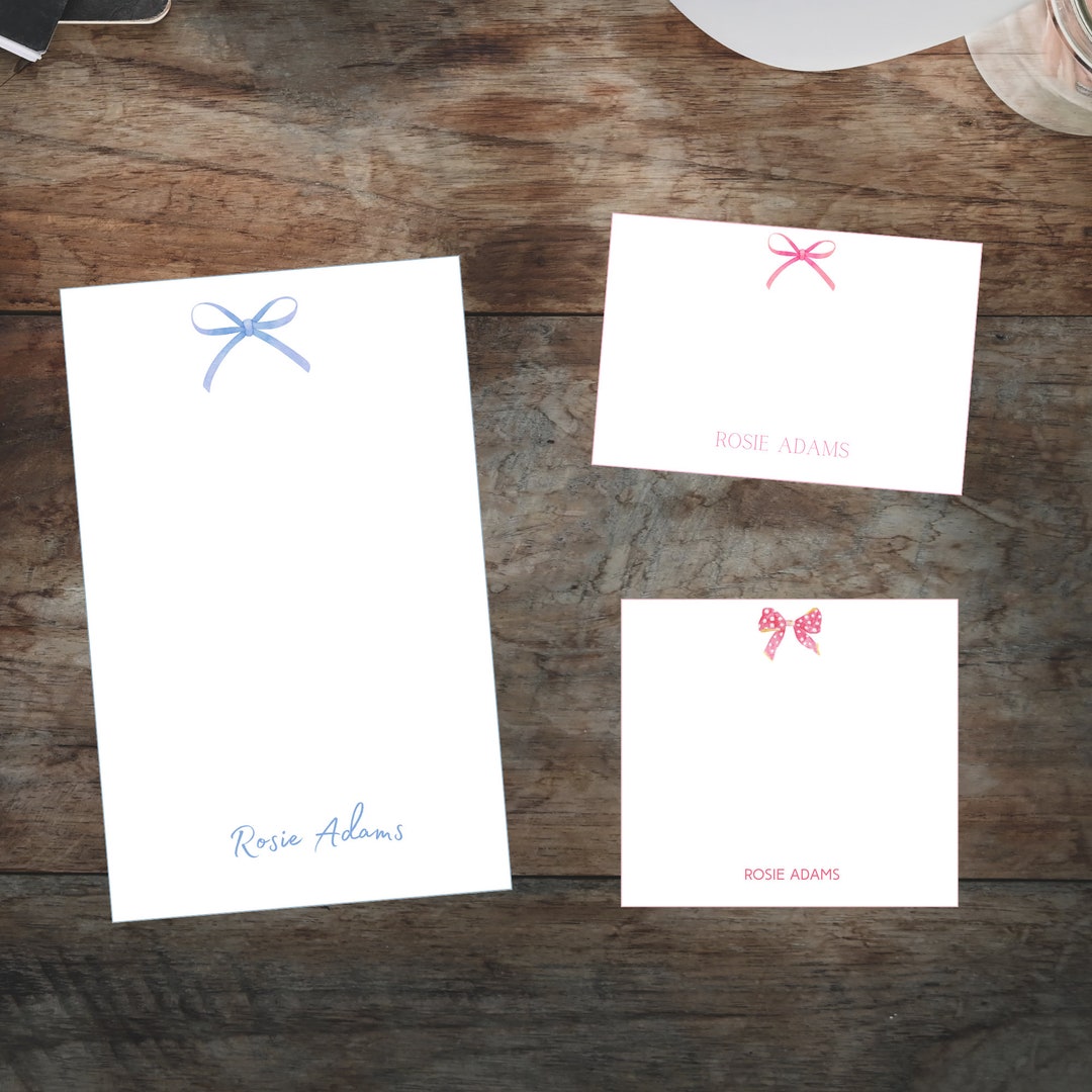 Bow Monogram Post-it Notes | BOGO 50% off | Sticky Notes | Personalized ...