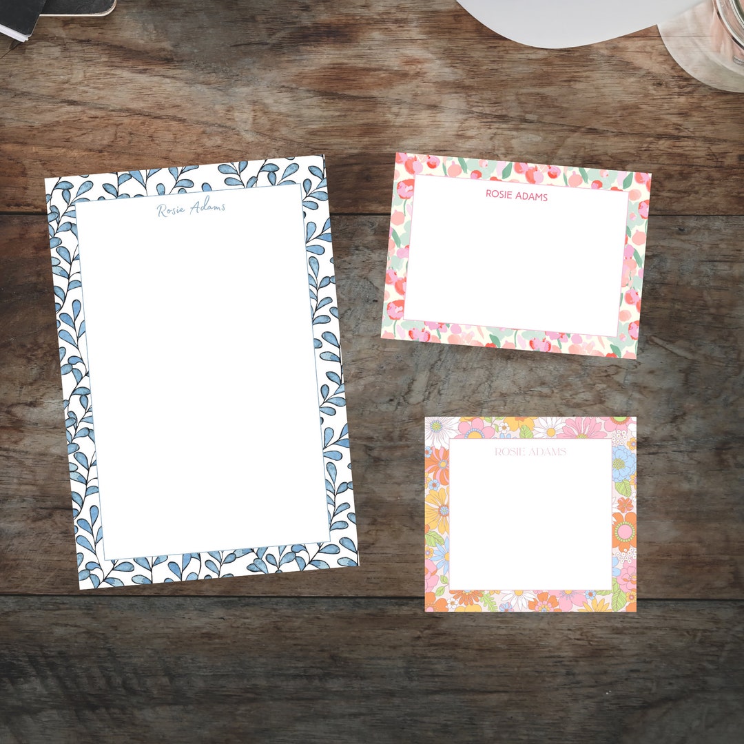 Flower Border Monogram Post-it Notes | BOGO 50% off | Sticky Notes ...