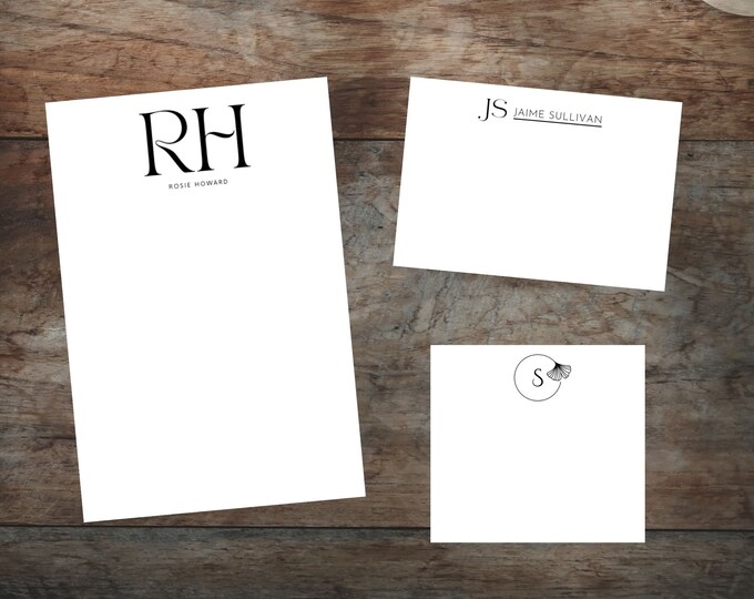 Monogram Post-it Notes | BOGO 50% off | Sticky Notes | Personalized ...