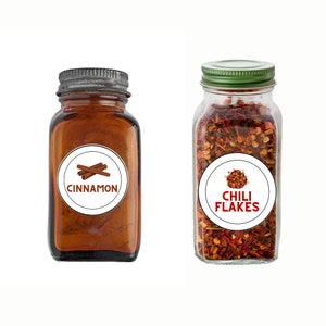 Modern Spice Labels, 55 Common Spices, Print at Home - Etsy