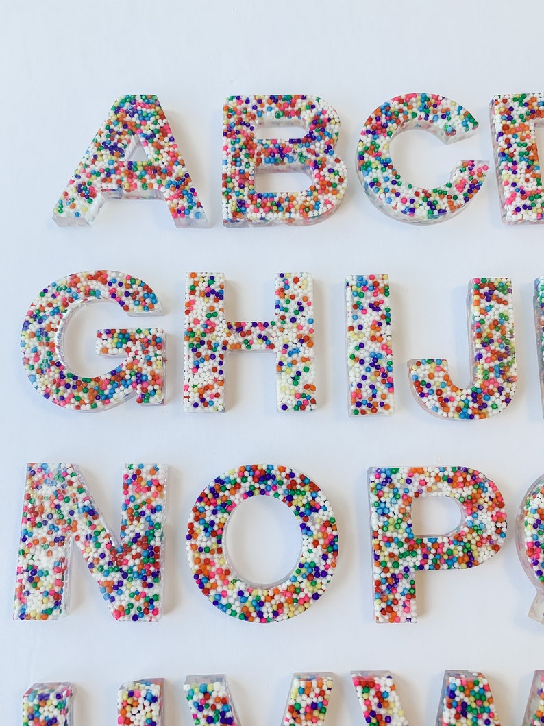 Resin Alphabet Letters Personalized Bag Manipulatives for - Etsy