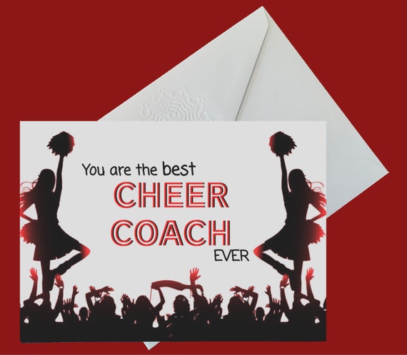 Cheer Coach Thank You Card youre the Best Cheer Coach Ever | Etsy