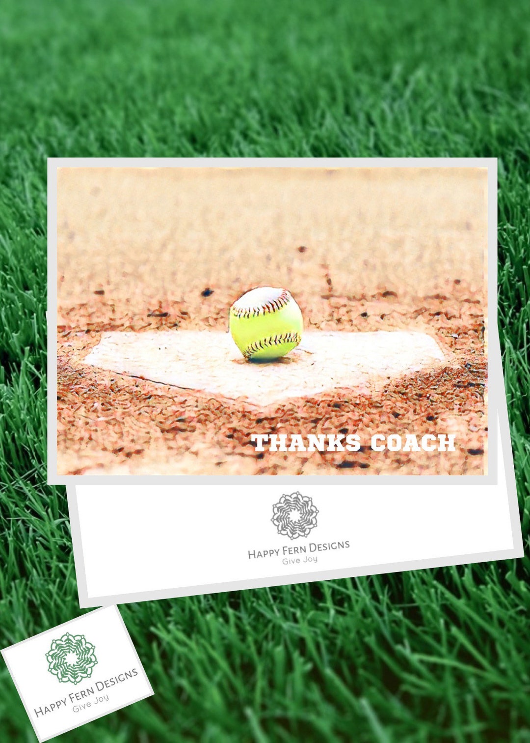 Softball Coach Thank You Card - Etsy