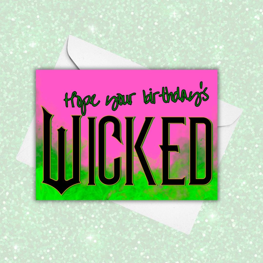 WICKED Birthday Card - Etsy