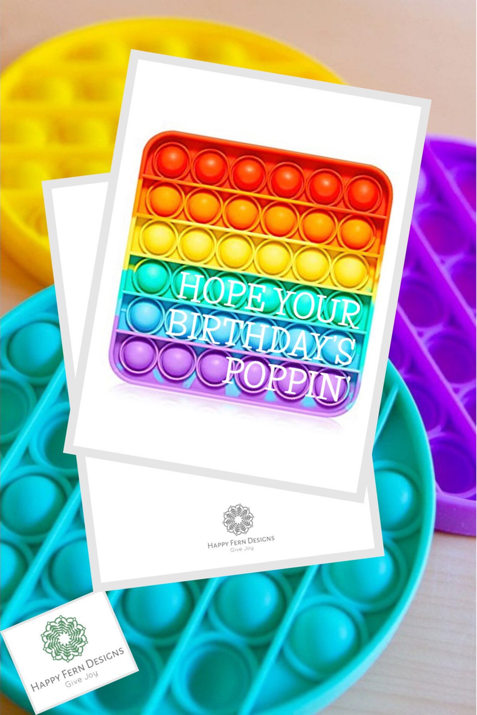 POP IT Birthday Card Hope Your Birthdays Poppin - Etsy