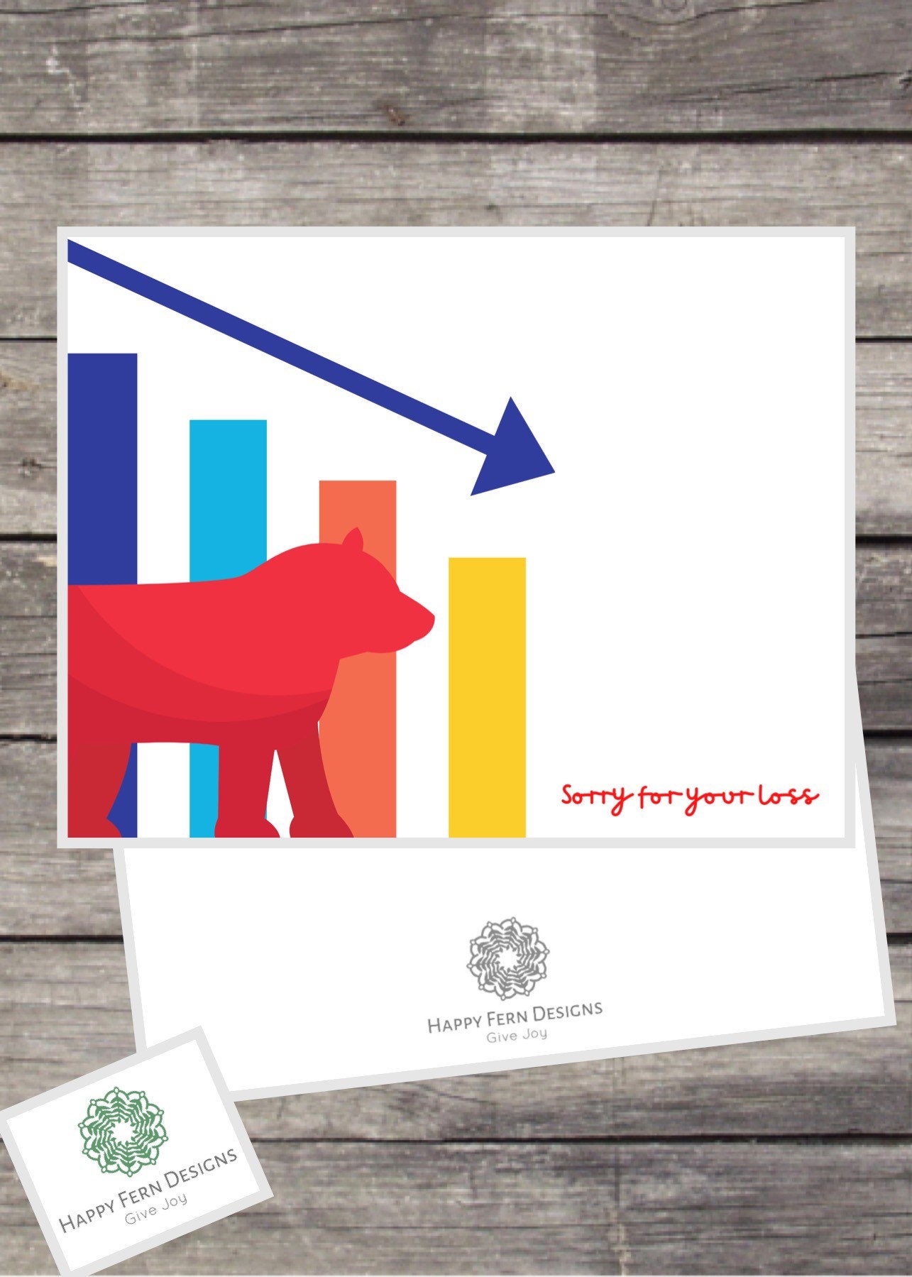 Stock Market Card Sorry for Your Loss - Etsy