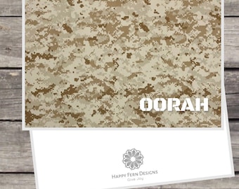 MARINE CORPS Inspired Greeting Card OORAH - Etsy