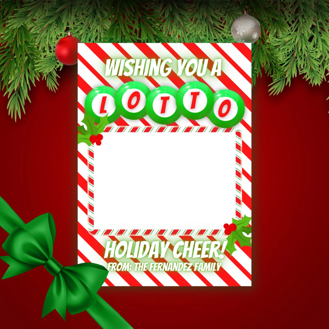 Christmas SCRATCH OFF Ticket Card Holder PERSONALIZED - Etsy