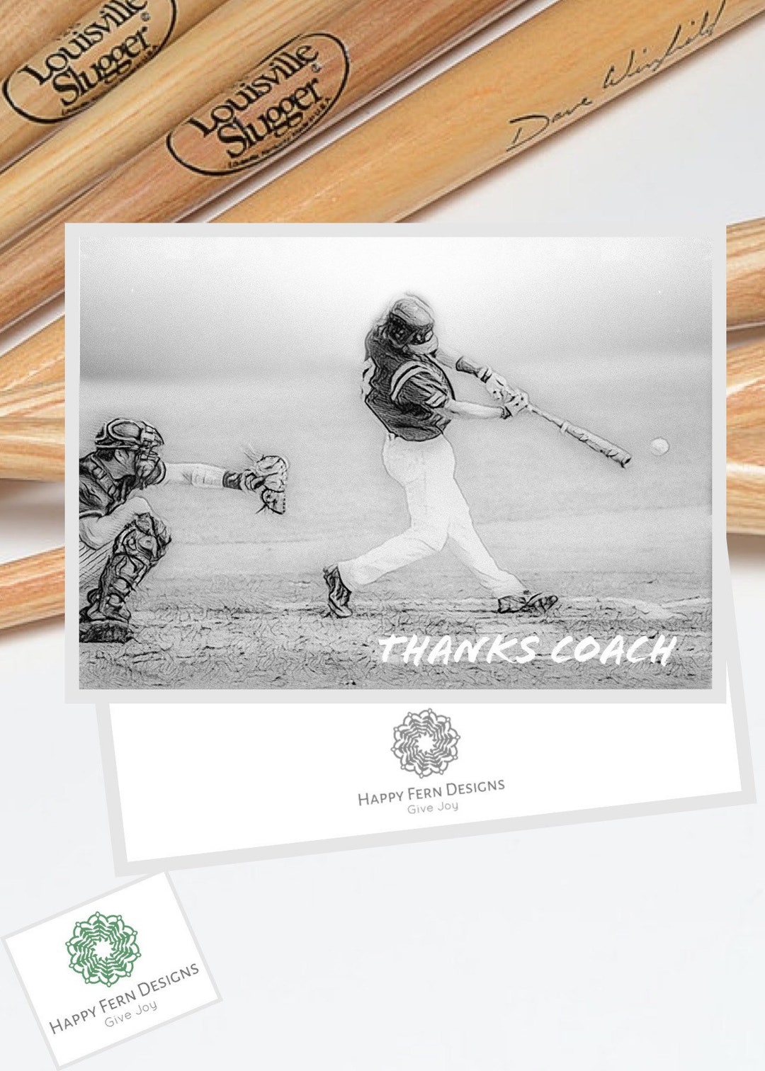 Baseball Coach Thank You Card - Etsy
