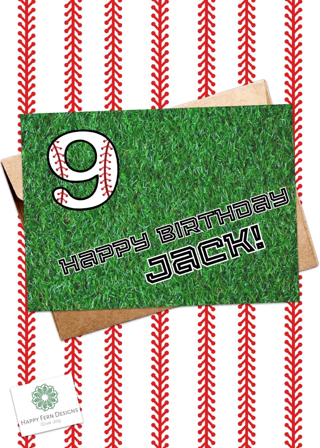 Personalized BASEBALL Birthday Card - Etsy