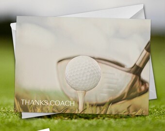 GOLF THANK YOU Card for the Golf Coach of Your Child's Sports Team, or ...