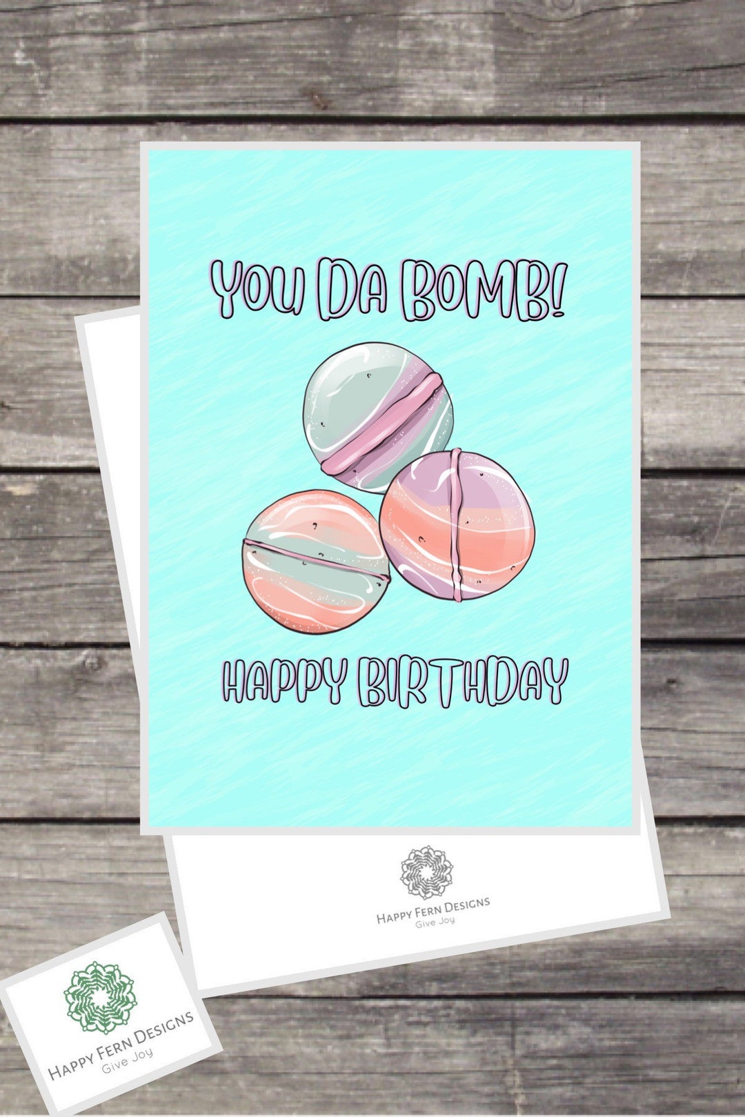 BATH BOMB Birthday Card - You Da Bomb - Etsy