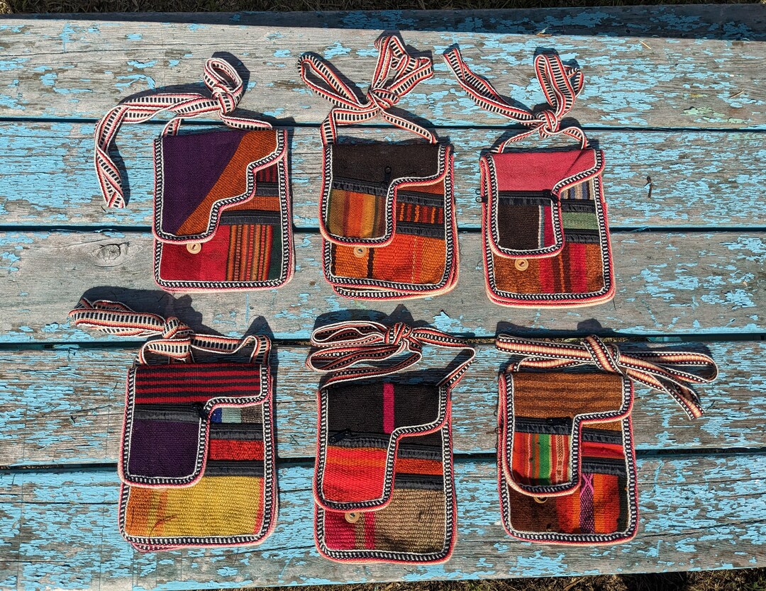 Alpaca Wool Peruvian Handbag One-of-a-kind - 4 Zipper Pockets - Inca ...