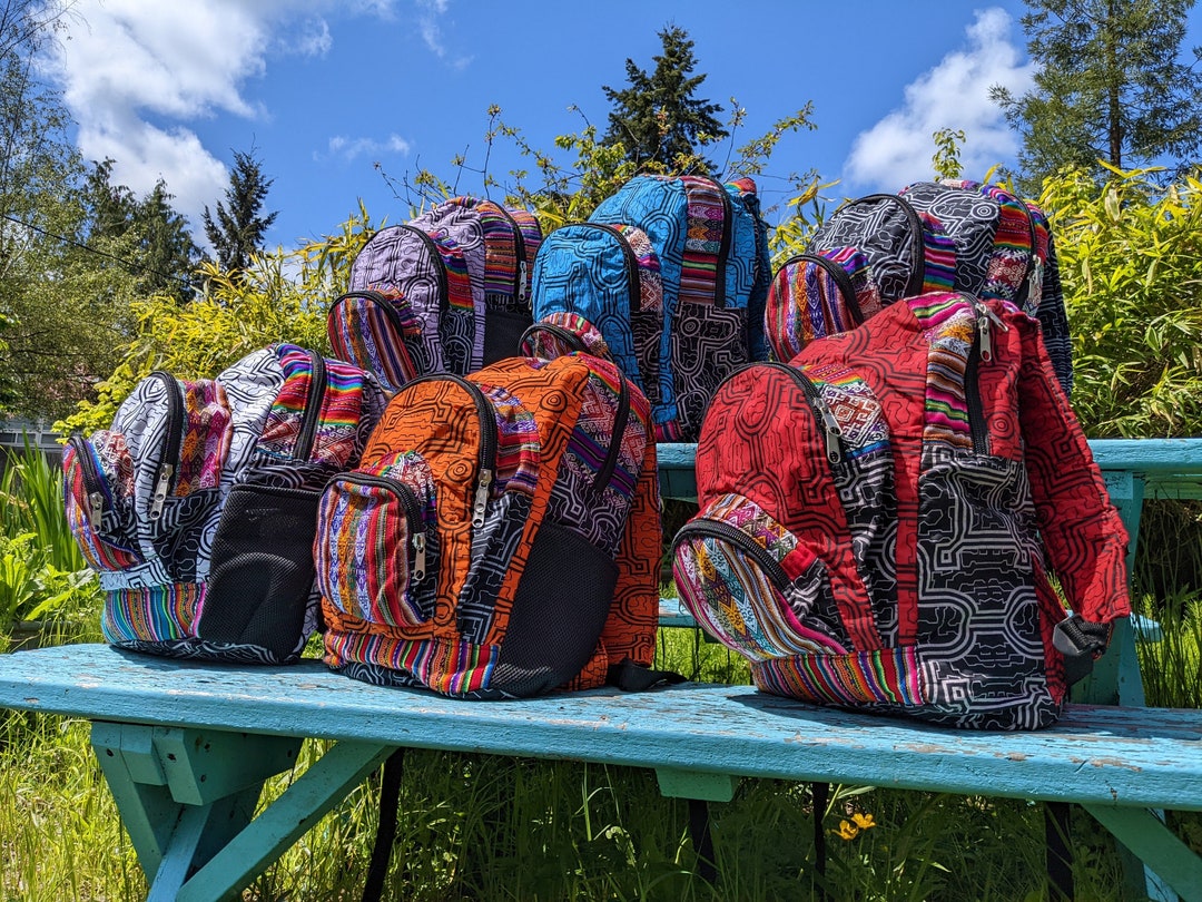 Icaro Backpack Shipibo Iquitos Peru - 100% Cotton & Wool - Ayajuasca ...