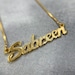 Sabreen صابرين Name Necklace in 22K Carat Solid Gold - Etsy