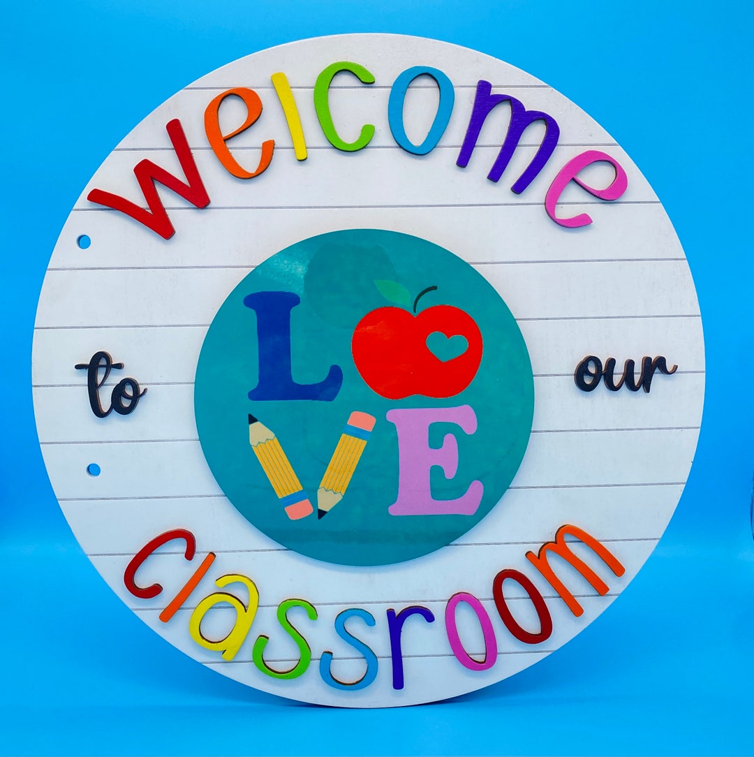 Interchangeable Classroom Door Hanger, Yearly Teacher Sign, Door Decor ...