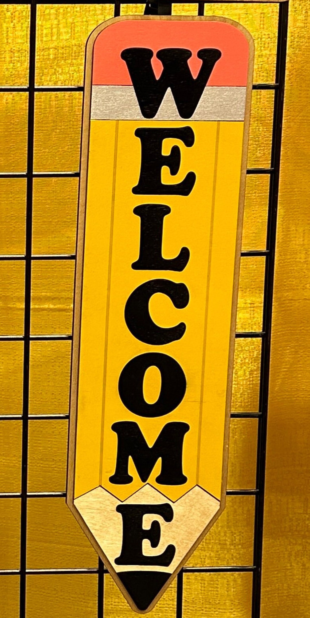 Teacher Pencil Sign, Welcome Door Hanger, Teacher Appreciation Gift ...