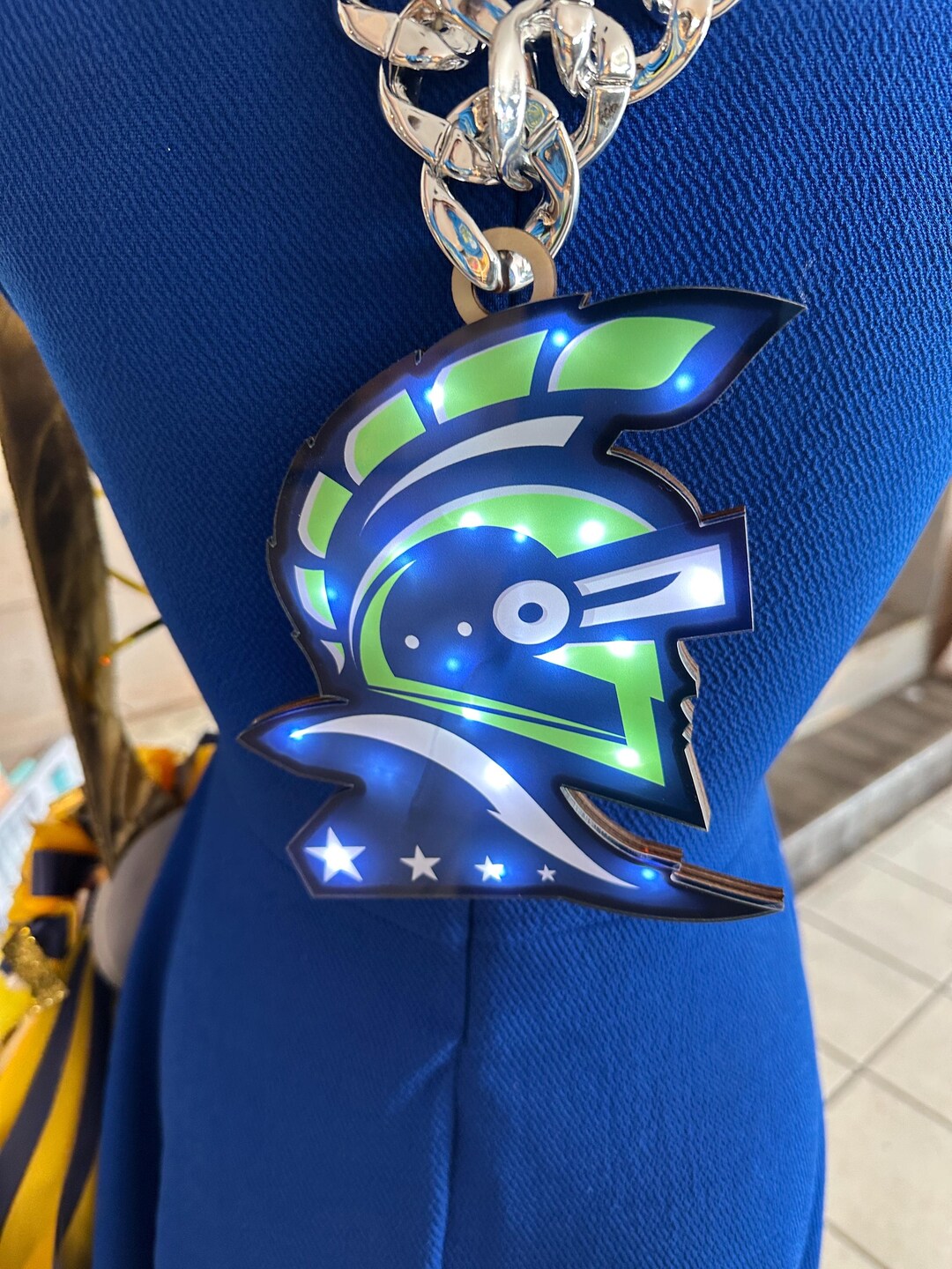 Custom Mascot Oversized Chain, Personalized Sports Necklace, School ...