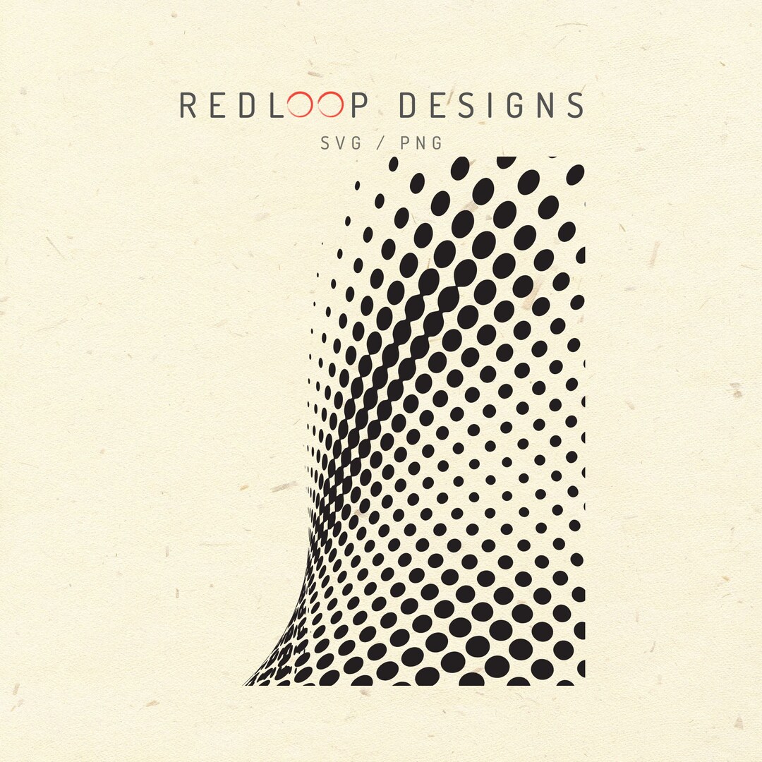 Halftone Pattern SVG File for Cricut, Circle Dots Silhouette Clip Art ...