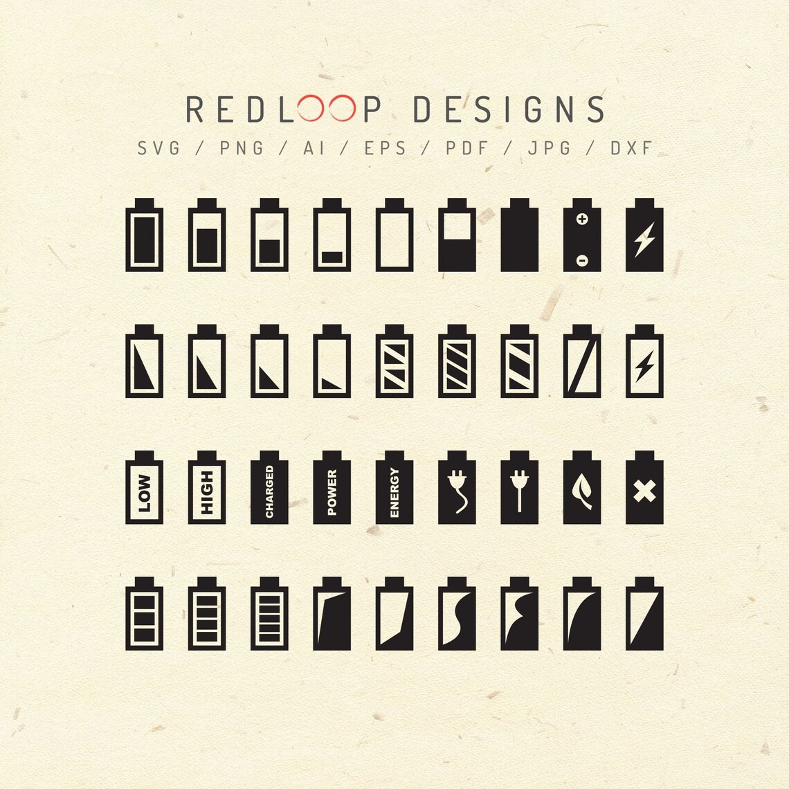 Battery Bundle SVG Charge Svg Loading Icon Battery Clipart - Etsy