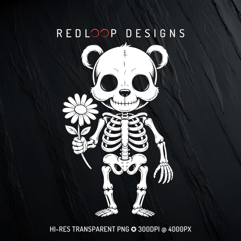 Cute Skeleton Bear PNG Tshirt Design | Spooky Cute Kawaii Skeleton ...
