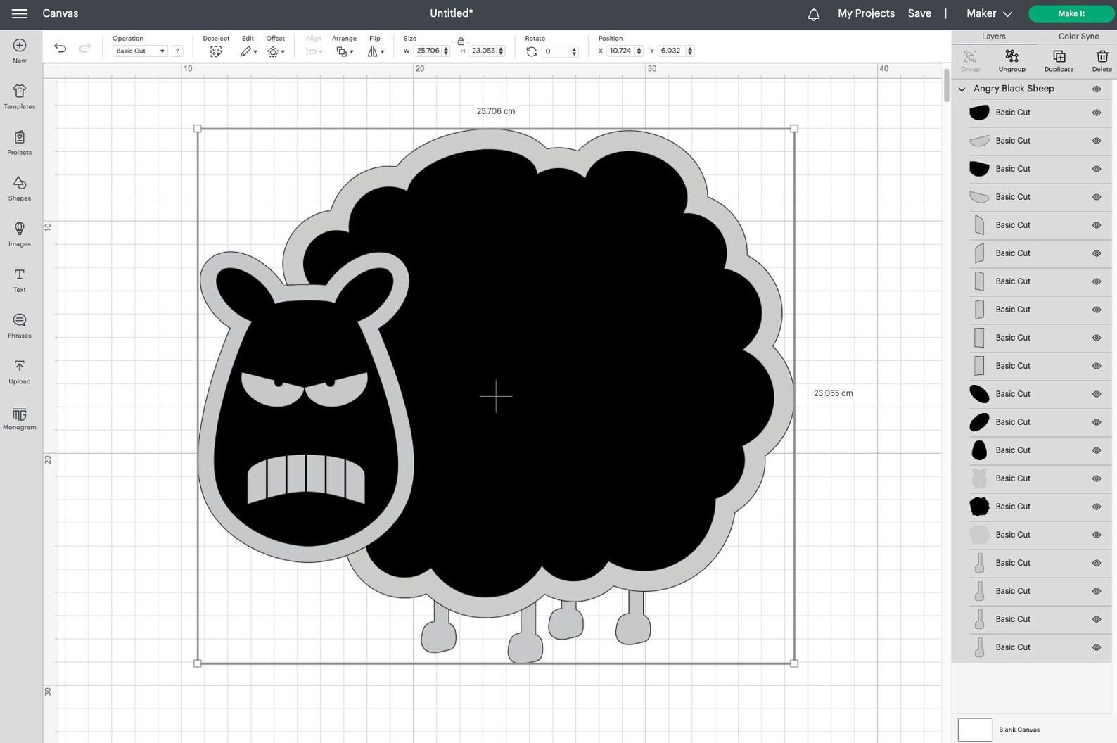 Cartoon Angry Black Sheep SVG Files for Cricut SVG Files, T-shirt ...