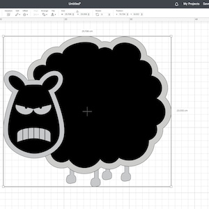 Cartoon Angry Black Sheep SVG Files for Cricut SVG Files, T-shirt ...