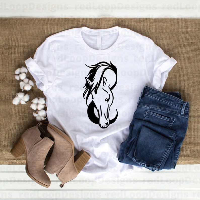 Horse Head Svg Elegant Horse Svg Cut File Stallion Svg - Etsy