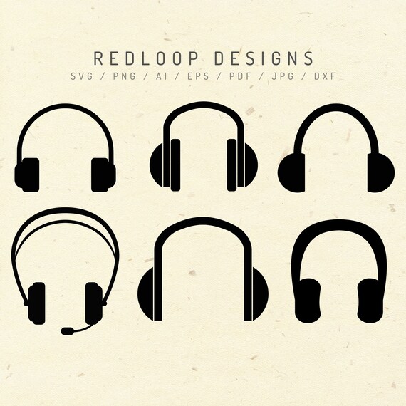 Headphones SVG Bundle Cut Files for Cricut Silhouette Cameo - Etsy