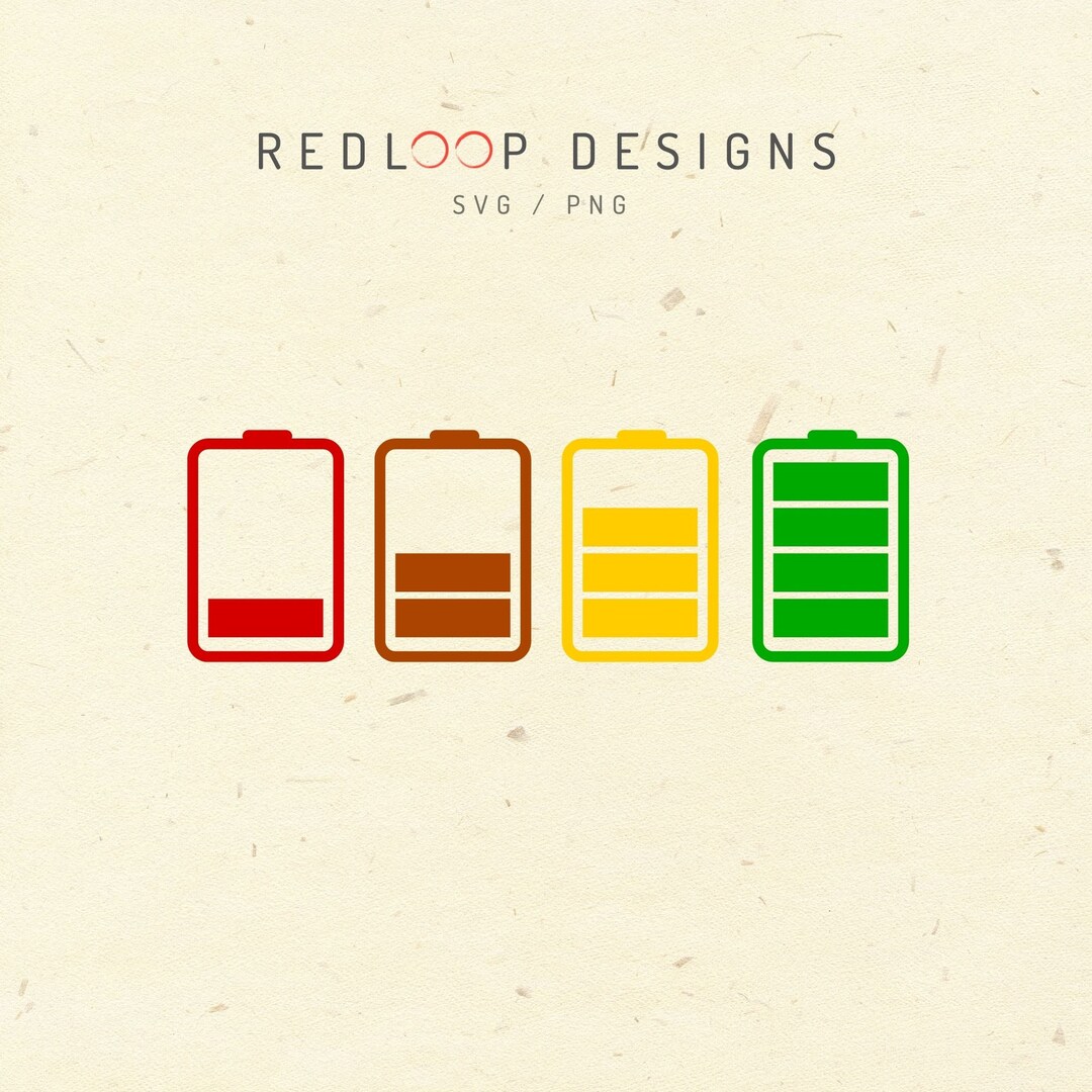 Battery SVG Bundle, Low Battery Svg, Full Charge Battery Svg, Low ...